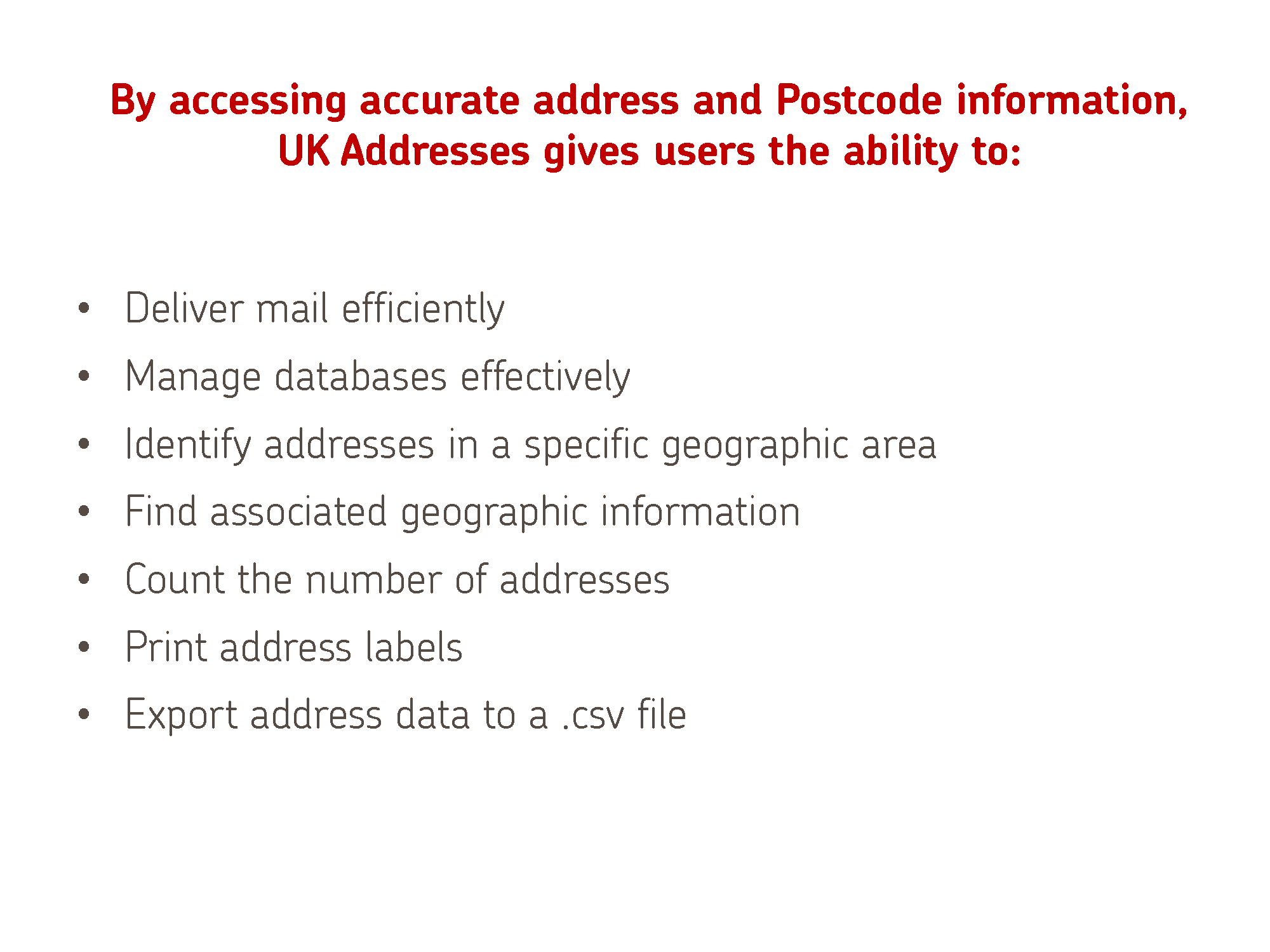 UK Addresses - Powered By PAF